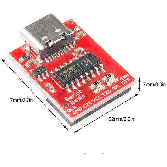 Roba CH340C USB To Ttl Uart Modül Typec Seri Port Haberleşme Isp Arduino Stc Stm8 STM32 Program
