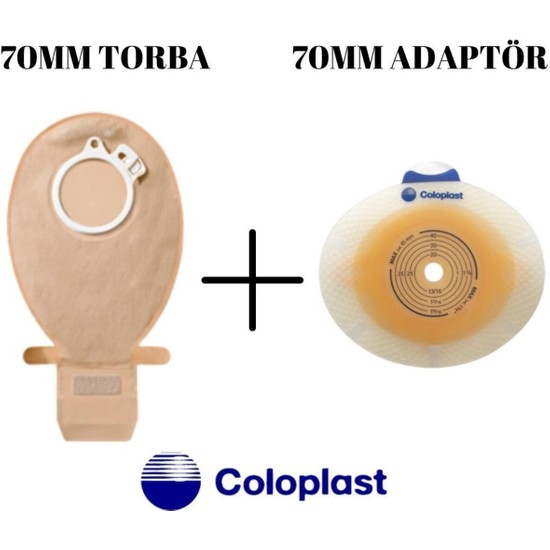Coloplast Kolostomi Torbası 70mm 10387 + Adaptörü 70mm 10045 Fiyatı