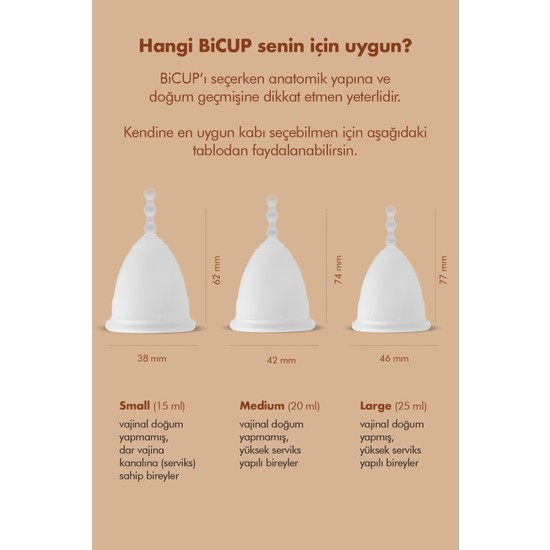 Bicup Medium Menstrual Cup Fda Onaylı, Antialerjik, Vegan, Fiyatı