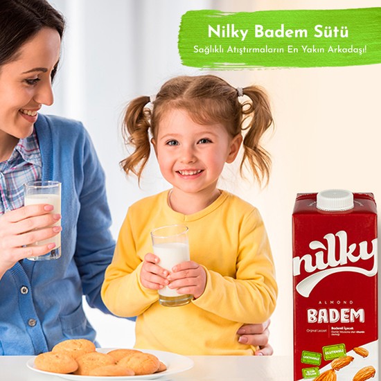 Nilky Badem Sütü Glütensiz Bitkisel Bazlı Laktosuz Vegan 2x1 Fiyatı