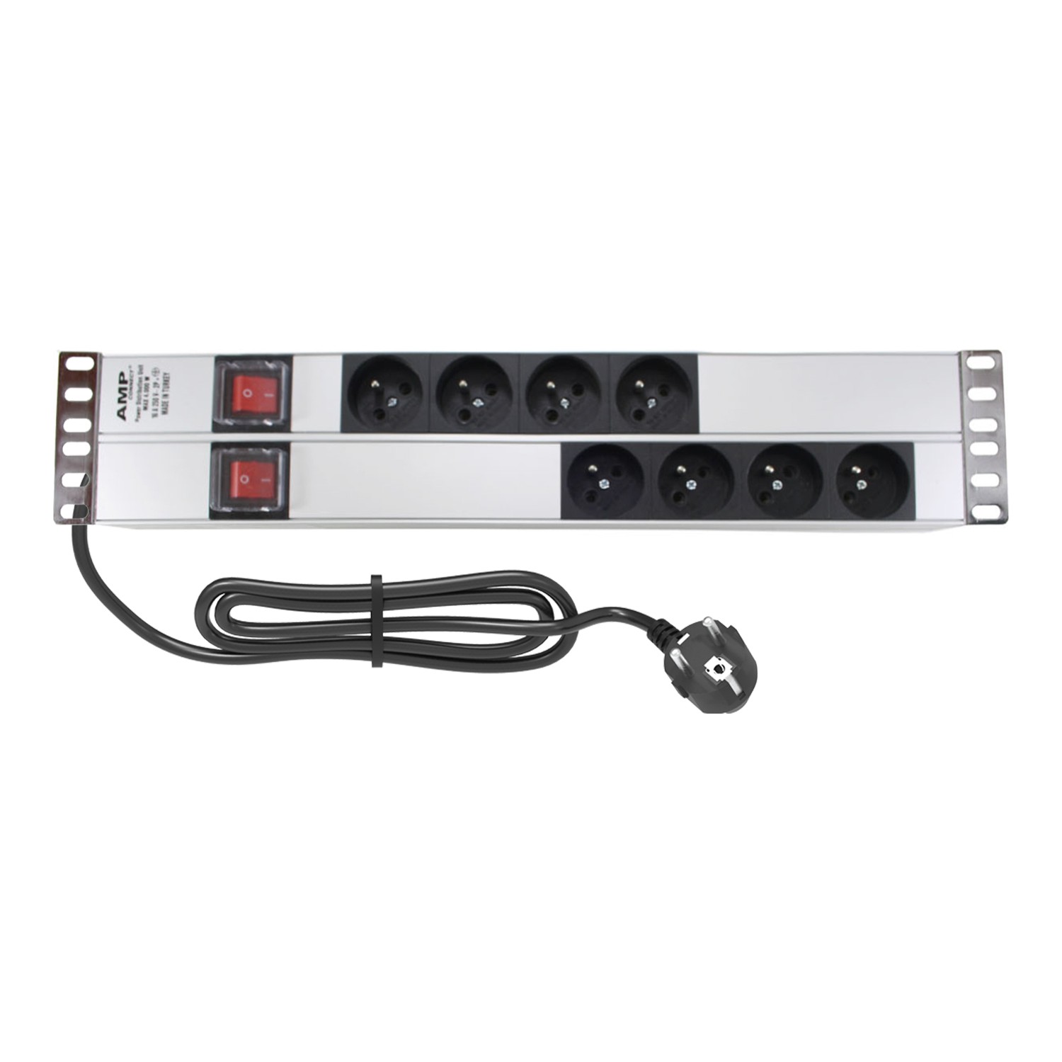 Connect 19'' 2u (4+4) 8 Way French Type Nfc 61314 Socket On Fiyatı