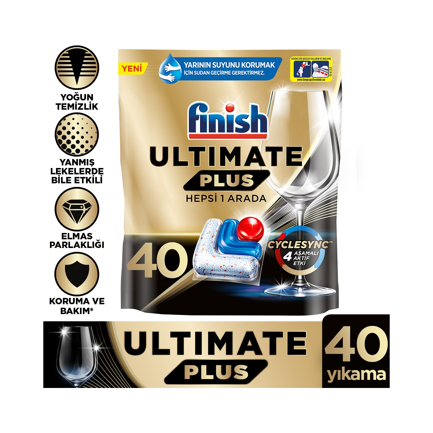 Finish Ultimate Plus 40 Kapsül Bulaşık Makinesi Deterjanı Fiyatı