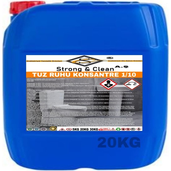 Strong & Clean Tuz Ruhu Konsantre 1/10 20 kg Fiyatı