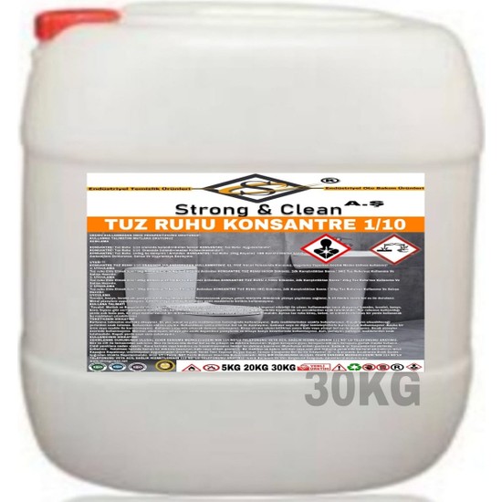 Strong & Clean Tuz Ruhu Konsantre 1/10 30 kg Fiyatı