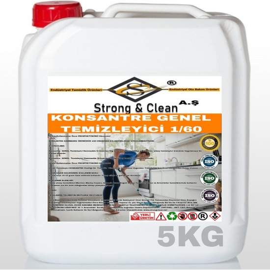 Strong & Clean Genel Temizleyici Konsantre 1/60 5 kg Fiyatı