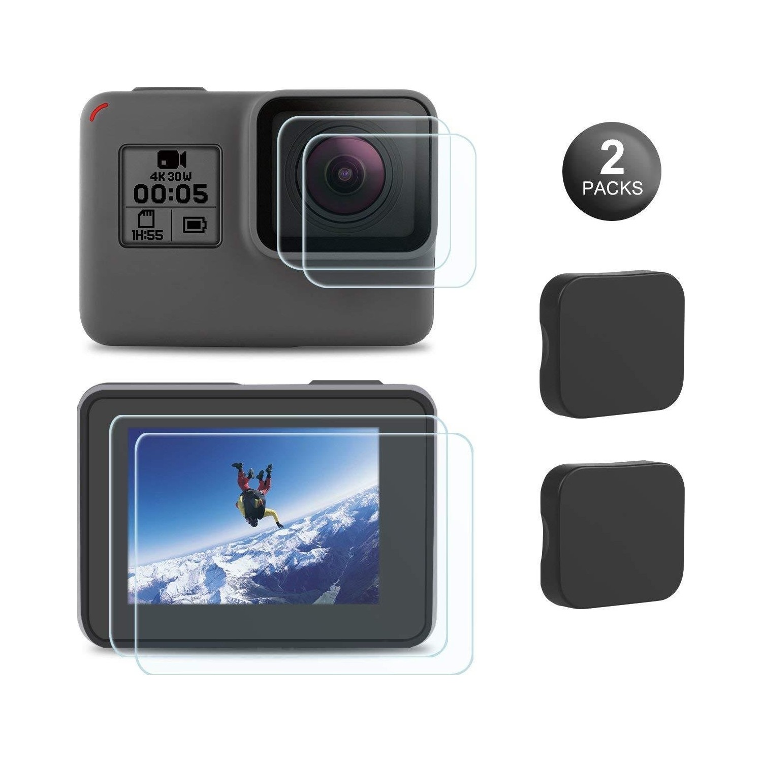 Gopro Tempered Glass Lens ve Screen Protector Kit For Hero8 Fiyatı