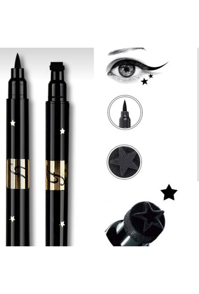 Yıldız Bir Tarafı Kalem Bir Tarafı Yıldız Baskılı Eyeliner