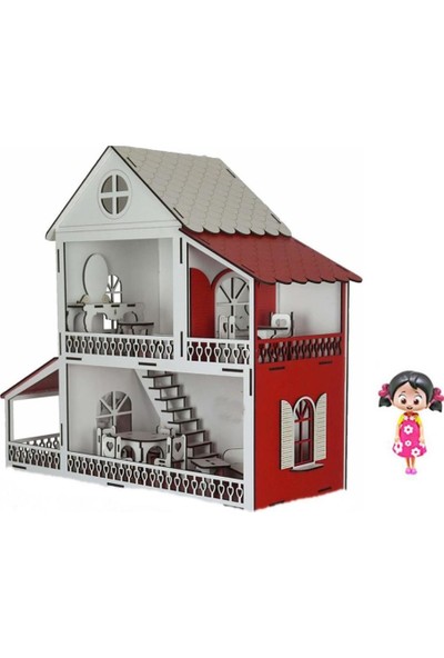 Woody Life Ahşap Oyuncak Ev Niloya Bebekli Ev - Lol Barbie Uyumlu 2 Katlı Oyun Evi Woody Life Ahşap Oyuncak Ev Niloya Bebekli Ev - Lol Barbie Uyumlu 2 Katlı Oyun Evi