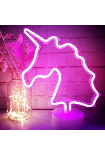 Öztoptan Unicorn Görselli Dekoratif Neon LED Masa ve Gece Lambası Öztoptan Unicorn Görselli Dekoratif Neon LED Masa ve Gece Lambası