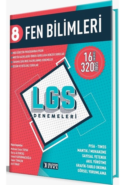 İşleyen Zeka Yayınları 8. Sınıf LGS Fen Bilimleri Denemeleri - Barış Altuntaş İşleyen Zeka Yayınları 8. Sınıf LGS Fen Bilimleri Denemeleri - Barış Altuntaş