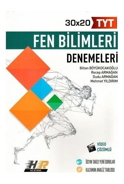 Hız ve Renk Yayınları TYT Fen Bilimleri 30 x 20 Denemeleri - Bilton Böyükocakoğlu