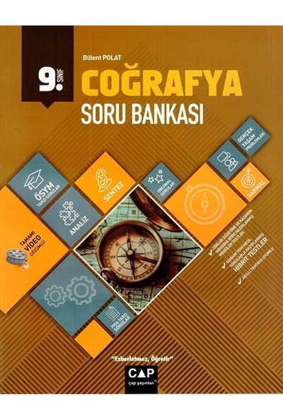 Çap Yayınları 9. Sınıf Anadolu Lisesi Coğrafya Soru Bankası - Bülent Polat