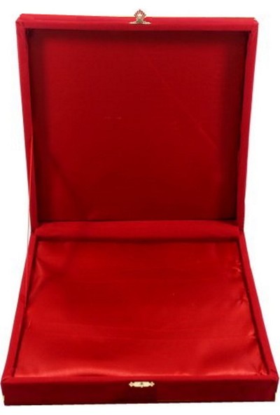 Nkk Kırmızı Kadife Çini Tabak Kutusu