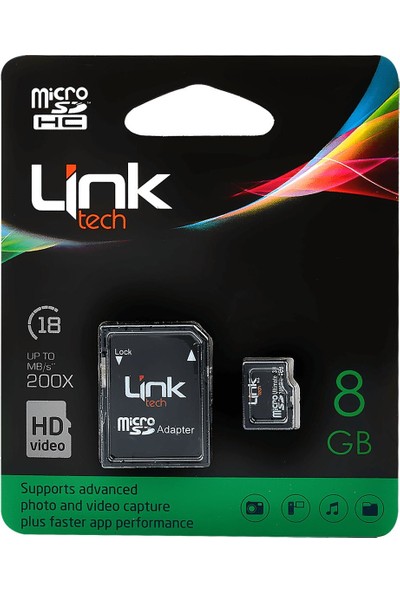 Linktech Micro SD Adaptörlü Hafıza Kart 8GB Linktech Micro SD Adaptörlü Hafıza Kart 8GB