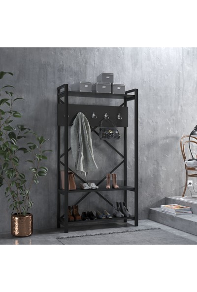 Evdemo Berceste Vestiyer Portmanto Siyah