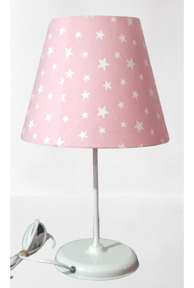 Tekay Pembe Yıldız Kız Çocuk Odası Yatak Odası Abajuru