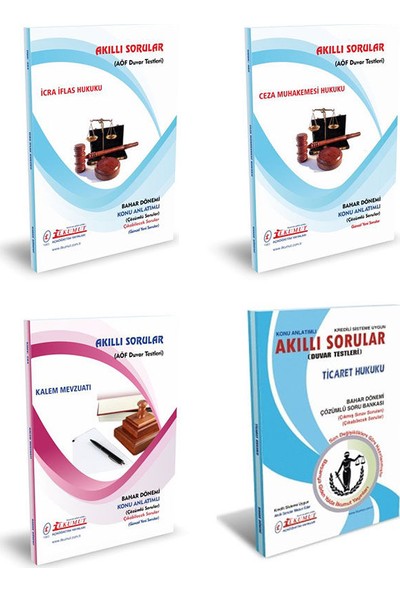 İlkumut Yayıncılık AÖF Adalet 2. Sınıf 4 Yarıyıl Bahar Dönemi Konu Anlatımı Soru Bankası Set