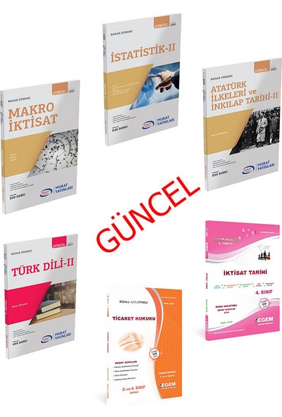 Murat Yayınları AÖF İktisat Bölümü 2. Sınıf 4 Yarıyıl Bahar Dönemi Konu Anlatımlı Soru Bankası Set Murat Yayınları AÖF İktisat Bölümü 2. Sınıf 4 Yarıyıl Bahar Dönemi Konu Anlatımlı Soru Bankası Set