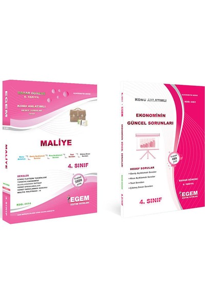Egem Yayınları AÖF Maliye Bölümü 4 Sınıf 8 Yarıyıl Bahar Dönemi Konu Anlatımlı Soru Bankası Güncel Set Egem Yayınları AÖF Maliye Bölümü 4 Sınıf 8 Yarıyıl Bahar Dönemi Konu Anlatımlı Soru Bankası Güncel Set