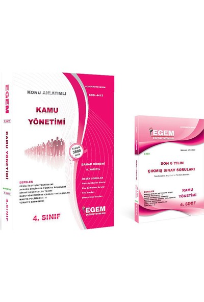 Egem Yayınları Kamu Yönetimi 4 Sınıf 8 Yarıyıl Bahar Dönemi Konu Anlatımlı Soru Ve Cıkmış Soru Set Egem Yayınları Kamu Yönetimi 4 Sınıf 8 Yarıyıl Bahar Dönemi Konu Anlatımlı Soru Ve Cıkmış Soru Set