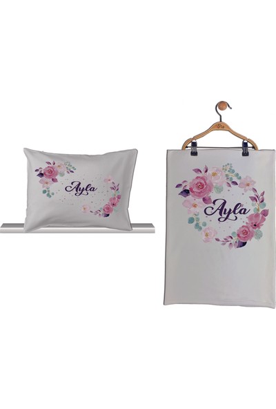 Pia Baby Gl 1914-11 İsme Özel Bebek Battaniye Yastık Seti