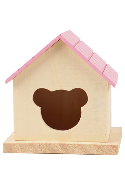 Hamster Evi Ahşap No 521-1 Pembe