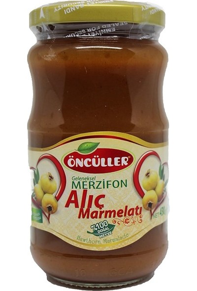 Öncüller Doğal Alıç Marmelatı 630 gr Öncüller Doğal Alıç Marmelatı 630 gr