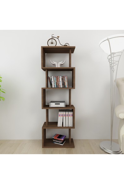 Moonlife Zero Dekoratif Kitaplık Ceviz