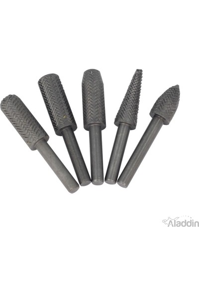 Aladdin Shop 5'li Döner Metal Aşındırma Törpü Seti İnce Dişli 6 mm Şaft Eğe Seti Aladdin Shop 5'li Döner Metal Aşındırma Törpü Seti İnce Dişli 6 mm Şaft Eğe Seti