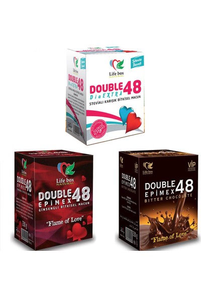 Lifebox Double 48 Ballı Bitkisel Macunu 230 gr 3 Adet Lifebox Double 48 Ballı Bitkisel Macunu 230 gr 3 Adet