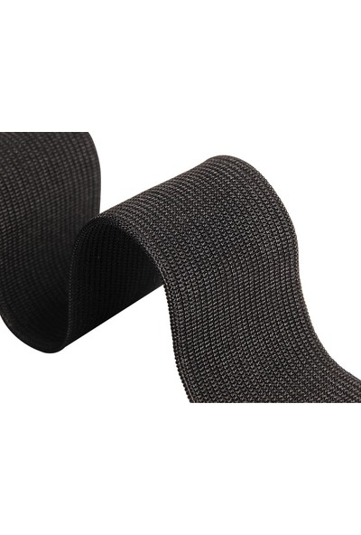 Filemingo Lastik Yassı Don Lastiği Paça Bel Lastik 20 mt Uzunluk Siyah En 1 cm