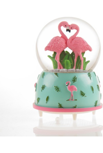 Shoko Flamingo Figürlü Kar Küresi Müzik Kutusu Yeşil Shoko Flamingo Figürlü Kar Küresi Müzik Kutusu Yeşil