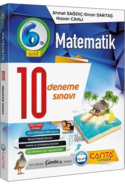 Çanta Yayınları 6.Sınıf Matematik 10 Deneme Sınavı Çanta Yayınları 6.Sınıf Matematik 10 Deneme Sınavı