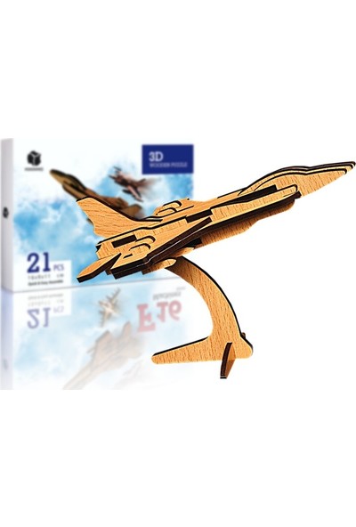 Pershang F16 Uçağı 21 Parça Ahşap 3D Puzzle Pershang F16 Uçağı 21 Parça Ahşap 3D Puzzle