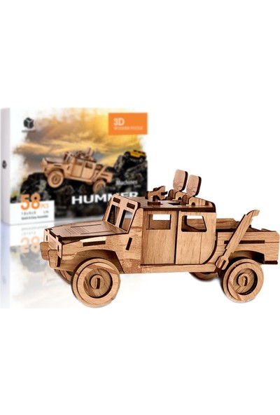 Pershang Hummer Araba 58 Parça Ahşap 3D Puzzle Pershang Hummer Araba 58 Parça Ahşap 3D Puzzle