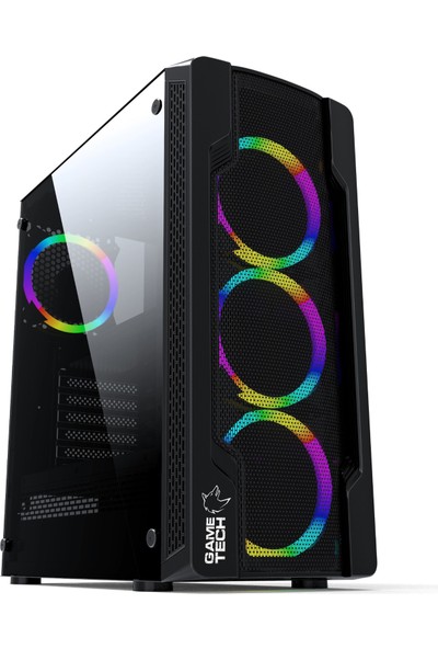 GameTech Colder Mesh Panel 4x120 mm Fanlı Oyuncu Bilgisayar Kasası (PSU Yok) GameTech Colder Mesh Panel 4x120 mm Fanlı Oyuncu Bilgisayar Kasası (PSU Yok)