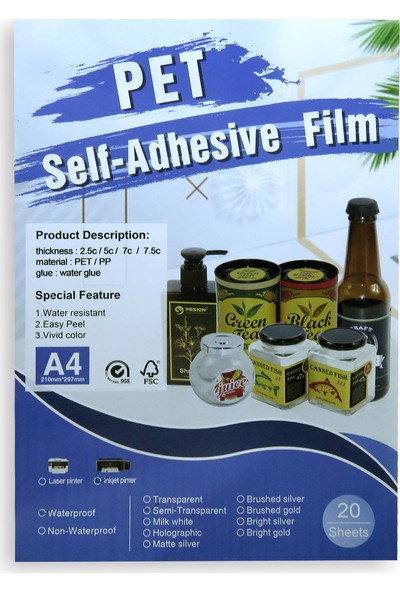 Star Film Şeffaf Yapışkanlı Fotoğraf Kağıdı A4 20 Sayfa Star Film Şeffaf Yapışkanlı Fotoğraf Kağıdı A4 20 Sayfa