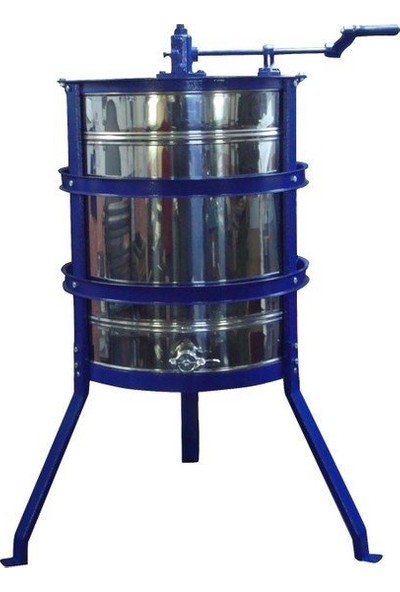 Tarım Garaj Bal Süzme Makinası Manuel 4 Çerçeveli Kuşaklı Krom