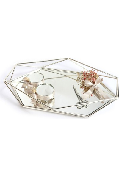 Işığım Parti ve Süs Evi Nişan Tepsisi - Yüzük Tepsisi - Tasarım Nişan Söz Tepsisi