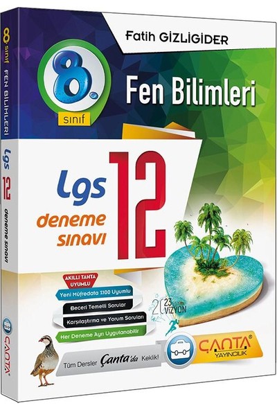 Çanta Yayınları 8.Sınıf LGS Fen Bilimleri 12 Deneme Sınavı