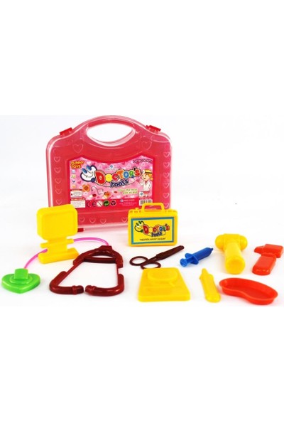 Funny Toys Çantalı Doktor Seti 11 Parça Kırmızı Kutuda Funny Toys Çantalı Doktor Seti 11 Parça Kırmızı Kutuda