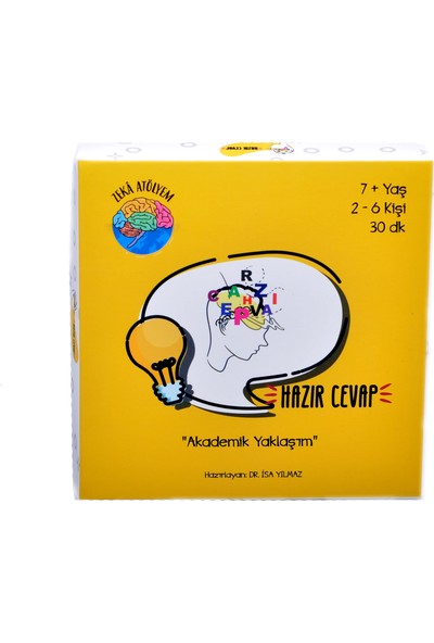 Zeka Atölyem Yedi Yaş ve Üzeri Herkes Için ''Hazır Cevap'' Zekâ Oyunu Zeka Atölyem Yedi Yaş ve Üzeri Herkes Için ''Hazır Cevap'' Zekâ Oyunu