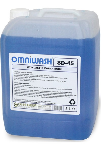 Omniwash Lastik Parlatıcı ve Koruyucu 5 l Sd-45
