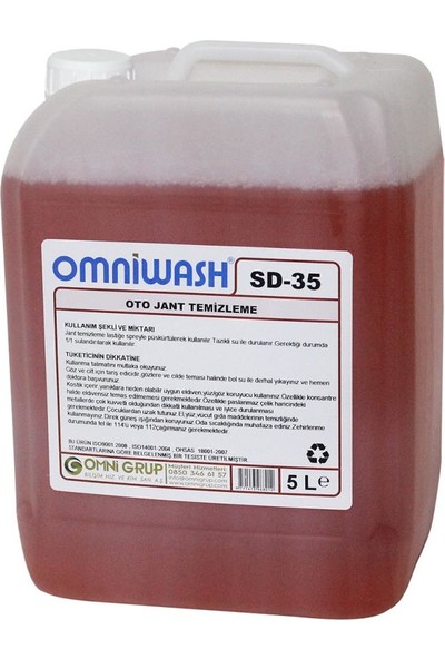 Omniwash Jant Temizleme Maddesi 5 l Sd-35 Omniwash Jant Temizleme Maddesi 5 l Sd-35