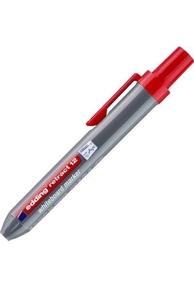 Edding Retract 12 Beyaz Tahta Kalemi Kırmızı