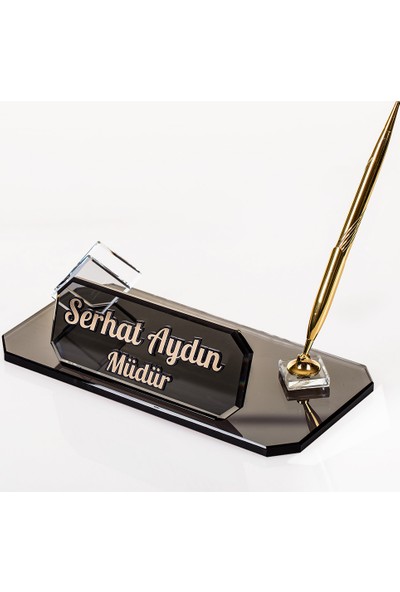 Ofistike Kabartma Yazılı Masa İsimlik Ofis Masa İsimliği - Midilli Ofistike Kabartma Yazılı Masa İsimlik Ofis Masa İsimliği - Midilli