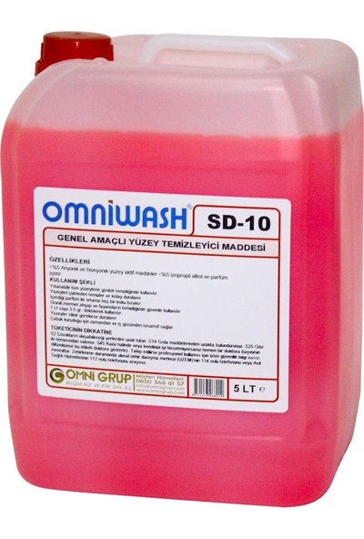 Omniwash Genel Amaçlı Yüzey Temizleyici 5 l Sd-10