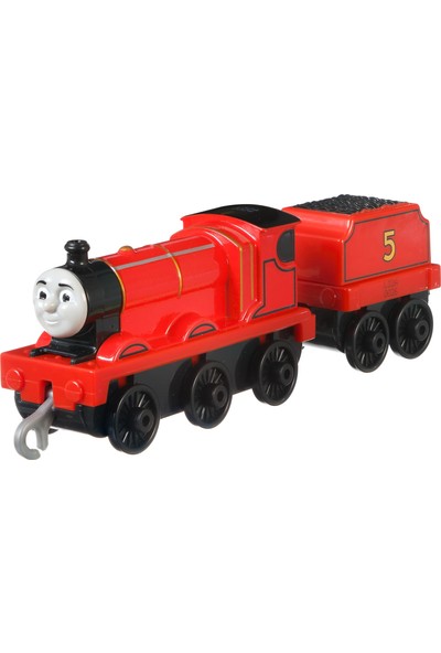 Thomas & Friends™ Trackmaster Sür-Bırak Büyük Tekli Trenler, James, Kırmızı-Siyah Vagonlu Oyuncak Lokomotif Tren, FXX21