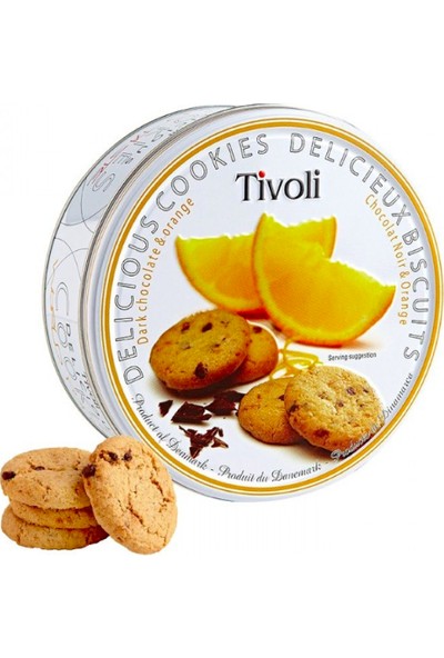 Tivoli Delicious Cookies Bitter Çikolatalı ve Portakallı Kurabiye 150 gr Tivoli Delicious Cookies Bitter Çikolatalı ve Portakallı Kurabiye 150 gr
