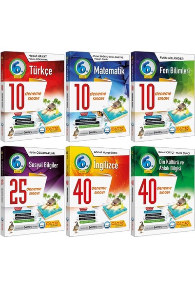 Çanta Yayınları 6.Sınıf Deneme 6 Kitap Set Çanta Yayınları 6.Sınıf Deneme 6 Kitap Set